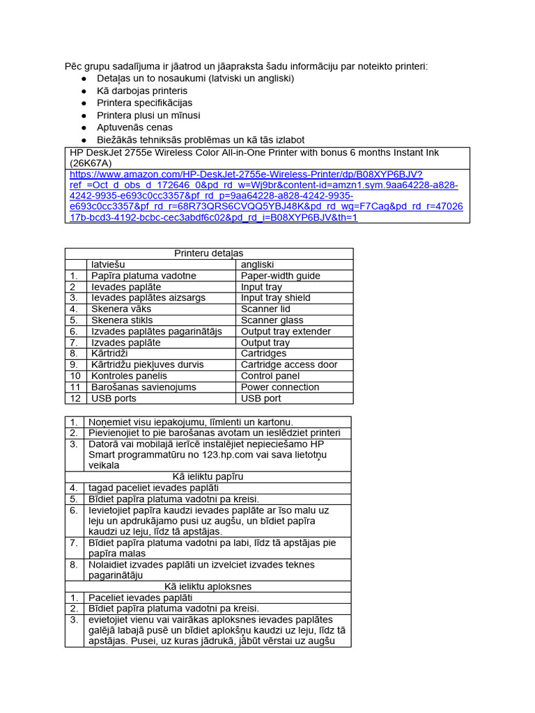 Grupas Darbs Printeris | PDF