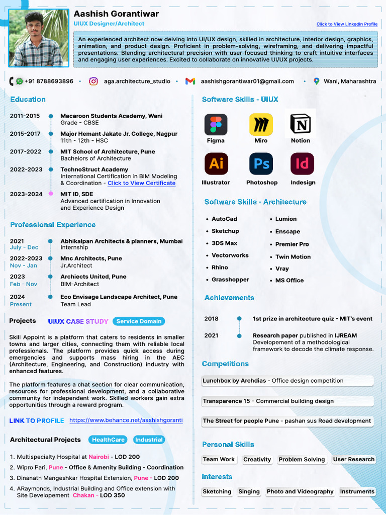 Uiux Resume | PDF | Architect | Engineering