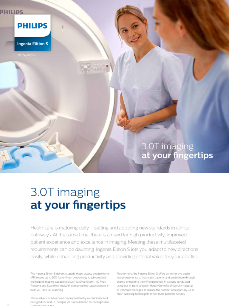 Brochure Ingenia Elition S | PDF | Medical Imaging | Magnetic Resonance ...