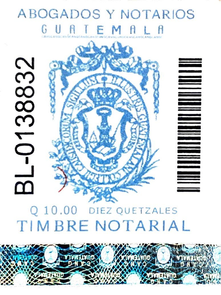Timbre Notarial Q10.00, Timbre Forense Q1.00 | PDF