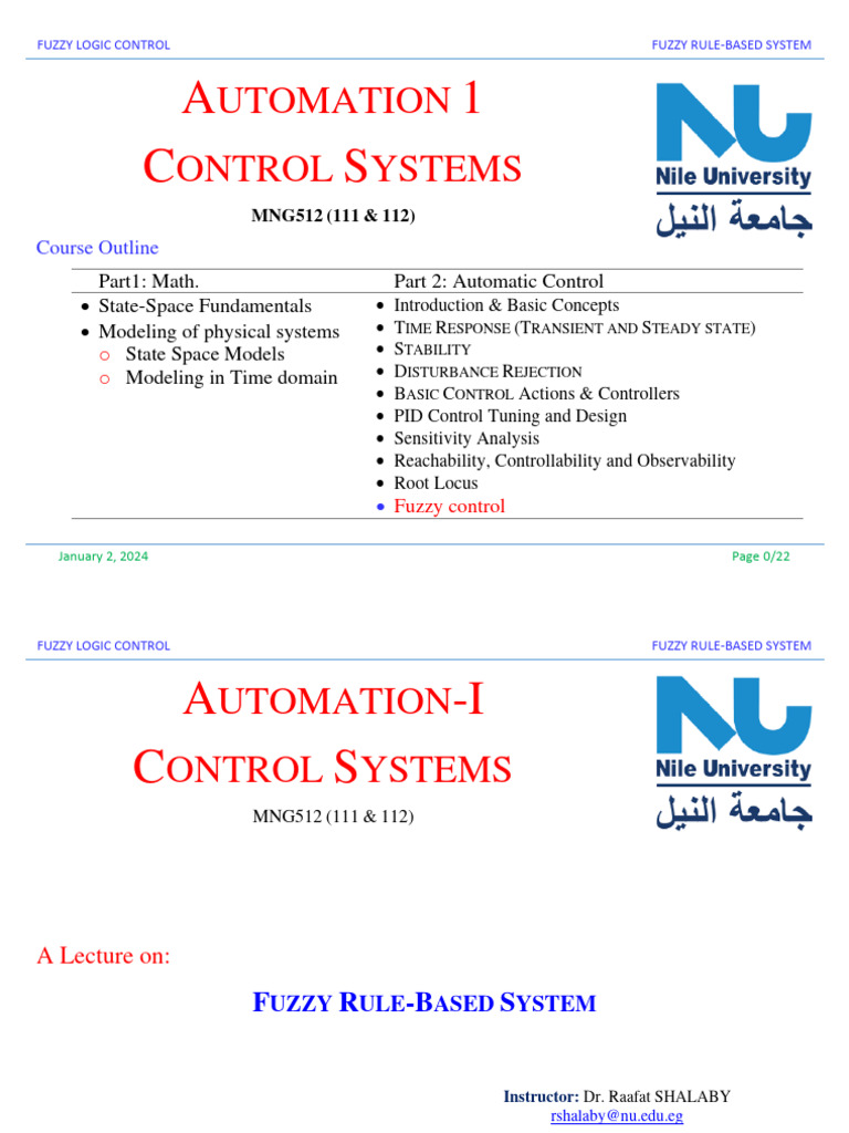 Pres09 B Fuzzy Rule-Based System | Download Free PDF | Fuzzy Logic | Logic