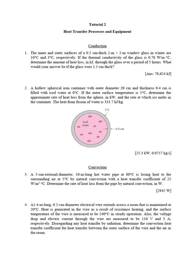 Tutorial 2 Mass Transfer | PDF | Heat Transfer | Heat