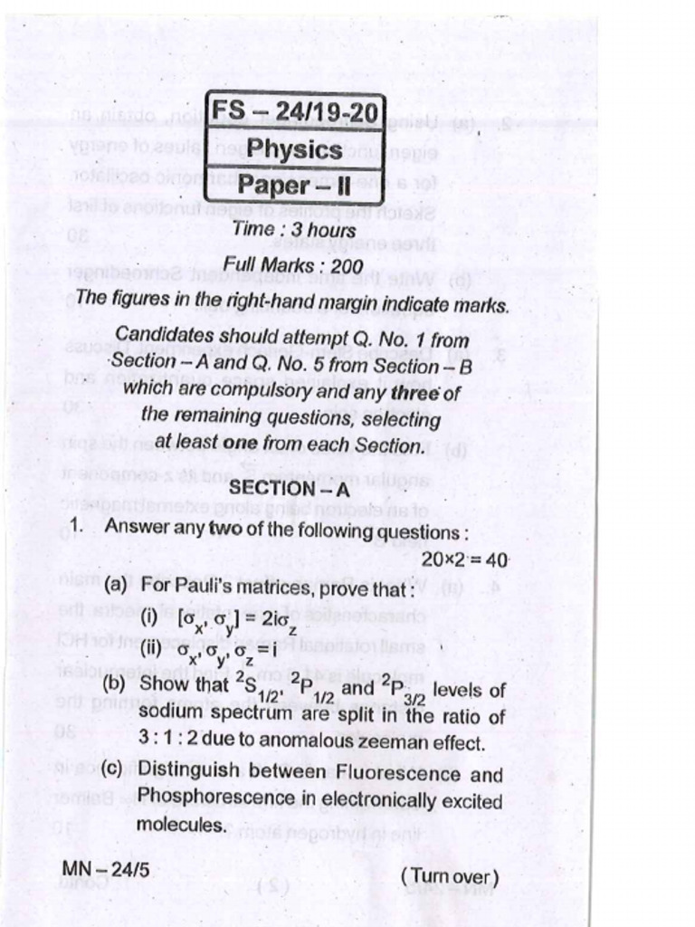 OFS Q Physics II | PDF