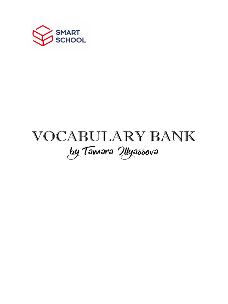 Vocabulary Bank | PDF | Schools | Postgraduate Education