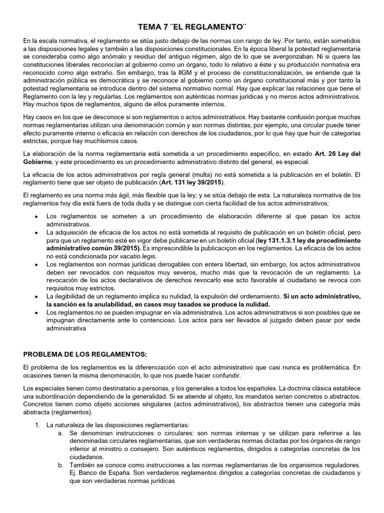 Tema 7 Consti | PDF | Regulación | Ciencias Políticas