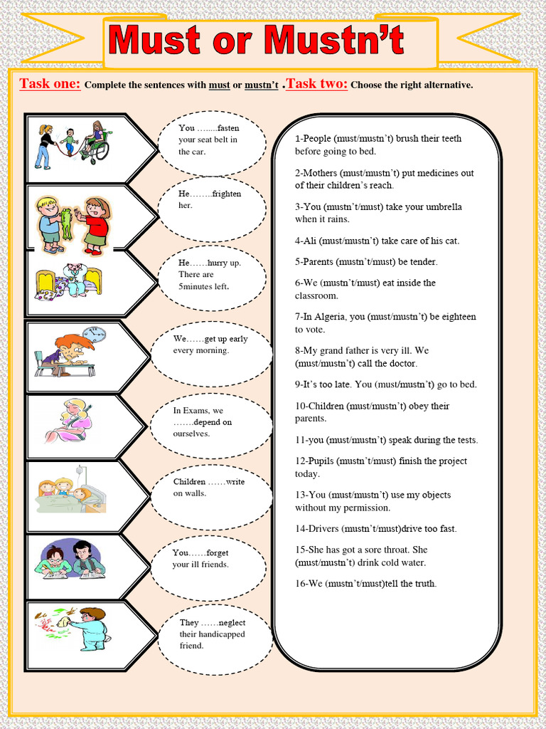 Must Mustn't | PDF