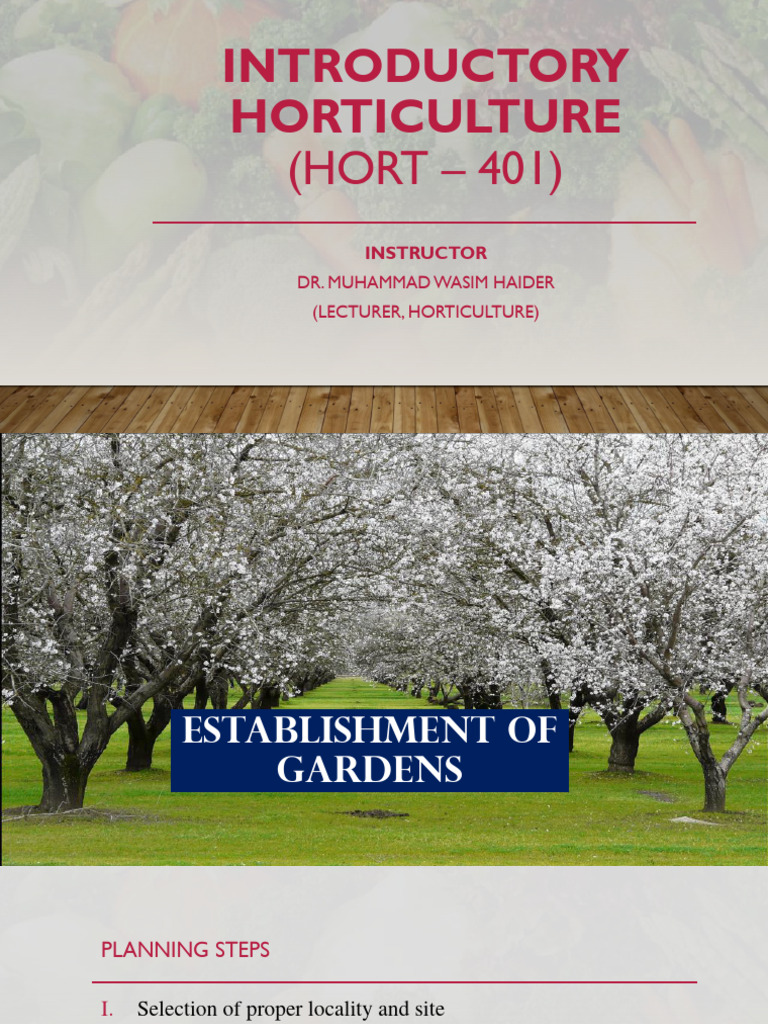 Establishment of Gardens | PDF | Grafting | Vegetables