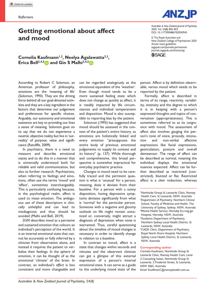 Emotional About Affect | PDF | Affect (Psychology) | Temperament