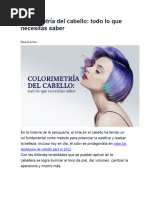 Tablas de Colorimetría para Cabello | PDF | Color | marrón