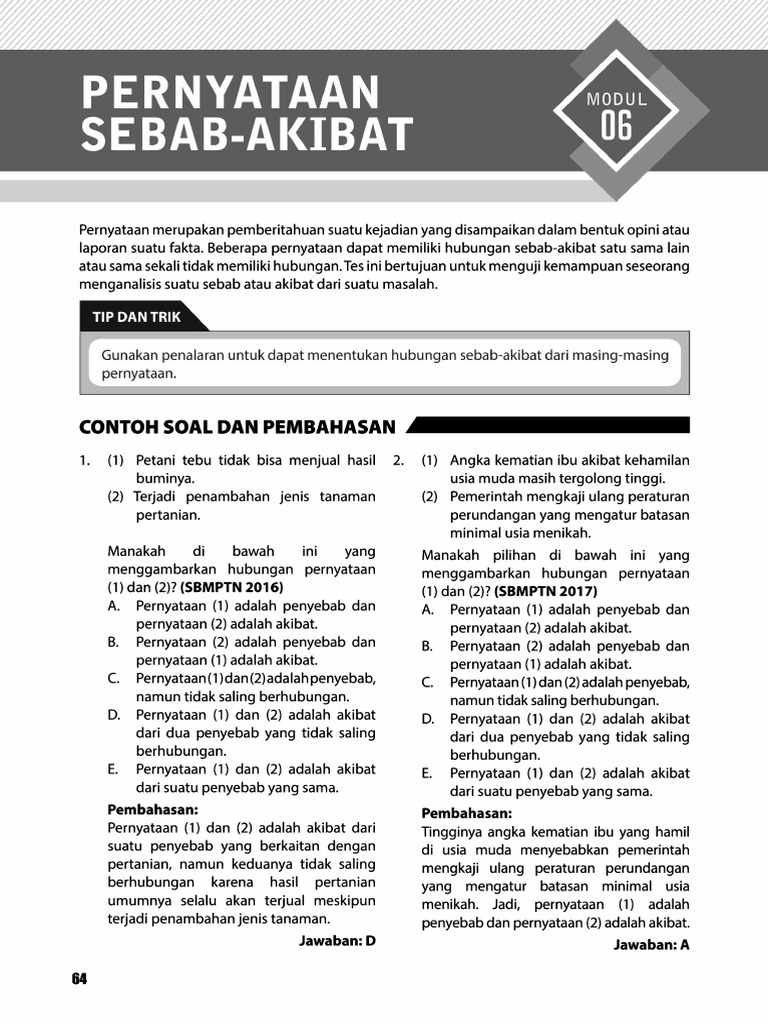 Pernyataan Sebab-Akibat-2 | PDF