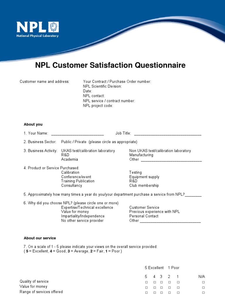 NPL CSQ | PDF | Calibration | Business