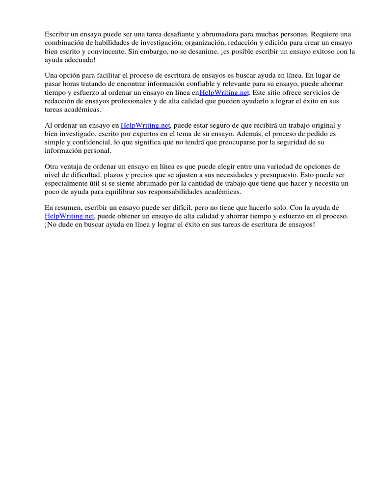 Introducción A La Escritura de Ensayos | PDF