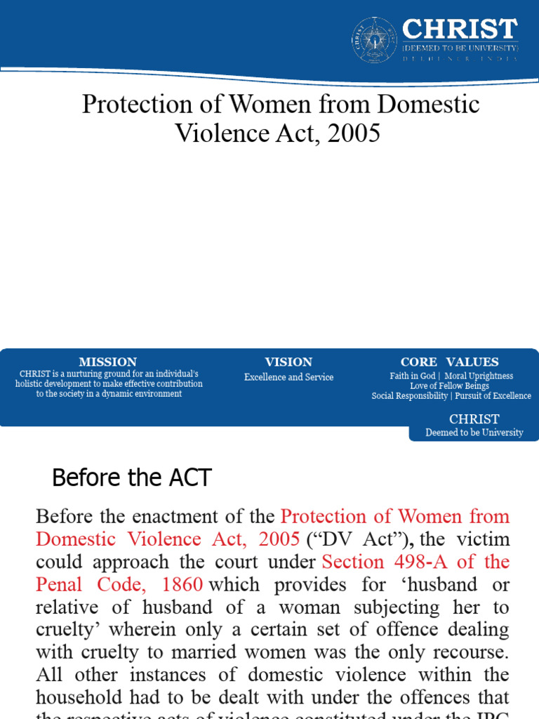 DV Act | PDF | Domestic Violence | Intimidation