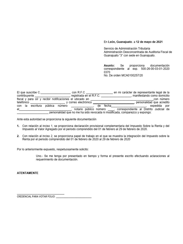 Documentación SAT para Impuestos 2020 | PDF