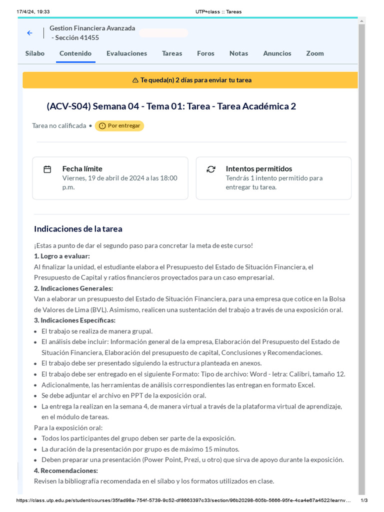 UTP+class - Tareas | PDF | Crecimiento personal y profesional | Negocios