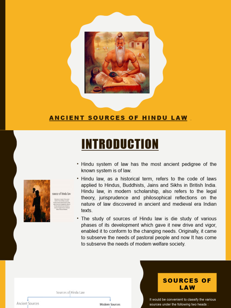 Ancient Sources of Hindu Law | PDF | Vedas | Indian Religions