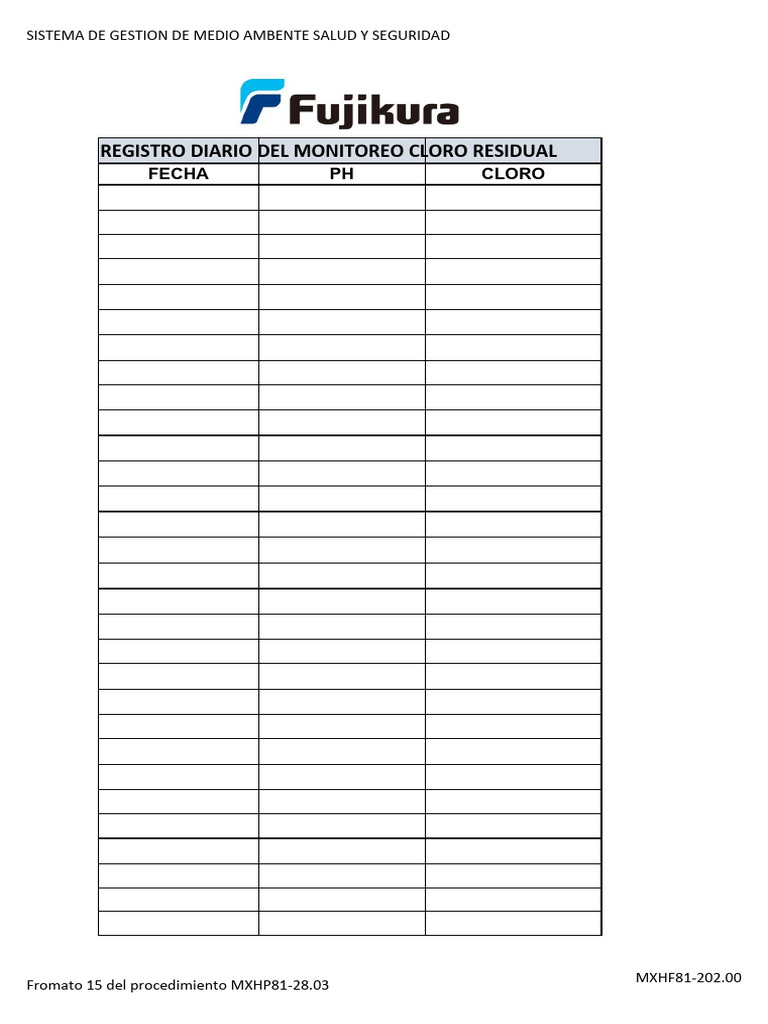 All-Famx - 230130121643 - 15. Registro de Cloro Residual 2023 | PDF