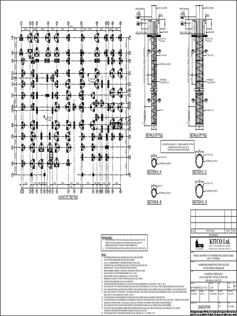LAYOUT AND DETAILS OF TEST PILE _R0-001 | PDF | Deep Foundation ...