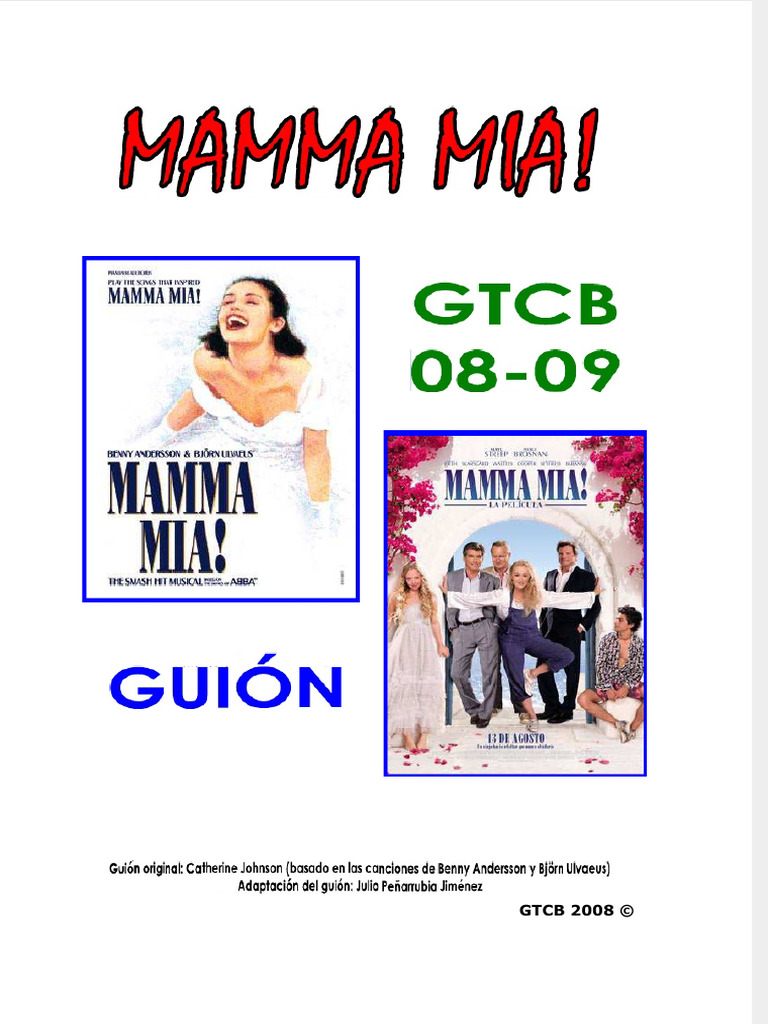 Guión Completo de Mamma Mia | PDF