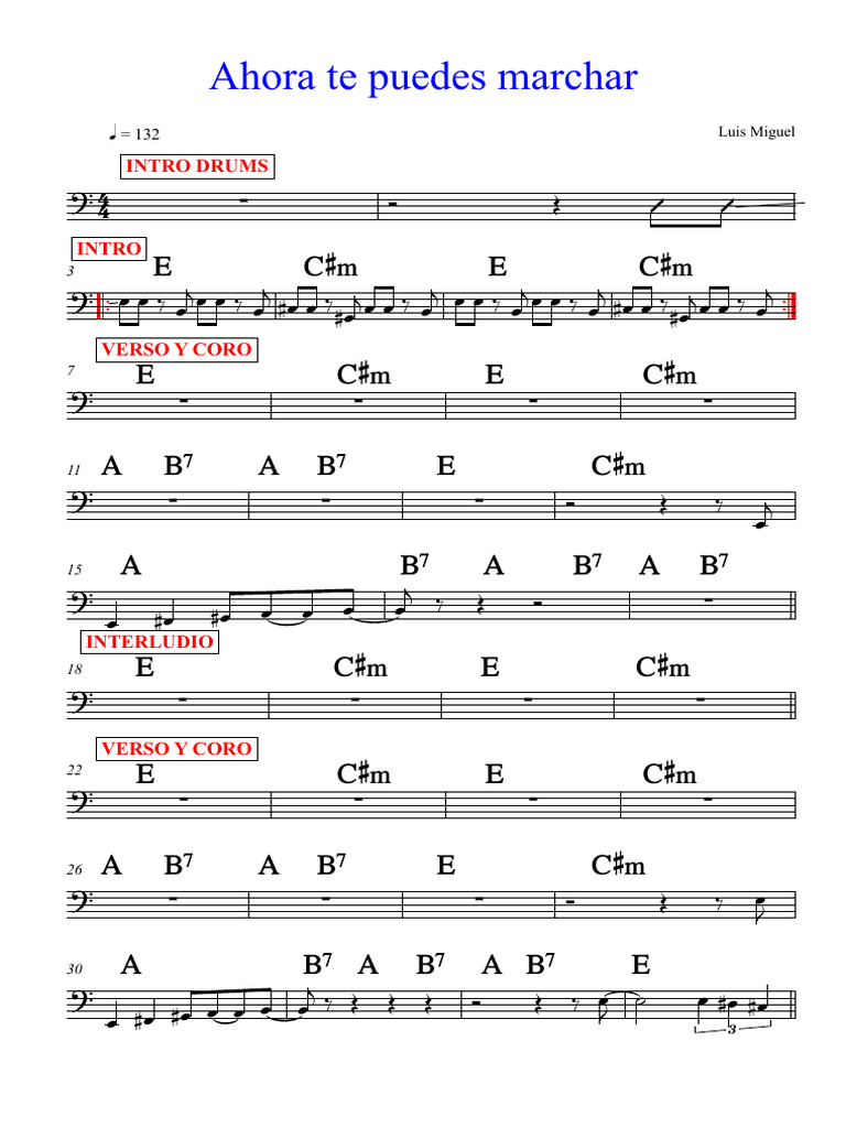 Ahora Te Puedes Marchar - Partitura Completa | PDF