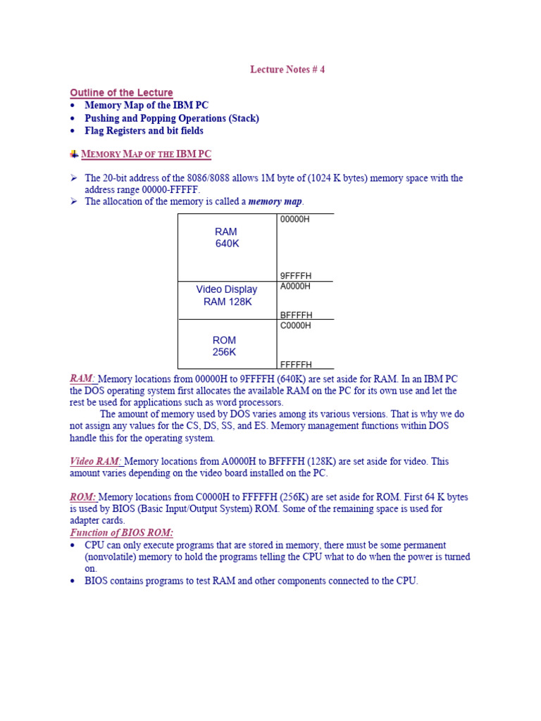 Lecture 4 | Download Free PDF | Bios | Random Access Memory