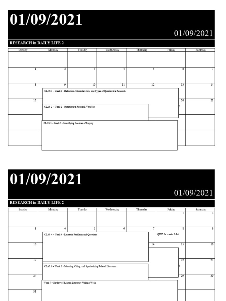 Calendar RDL | Download Free PDF | Evaluation Methods | Statistical Theory