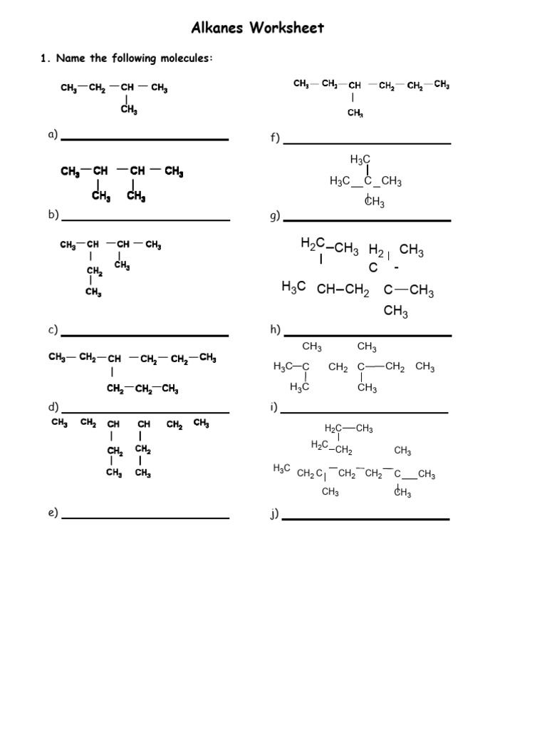 Naming Alkanes | PDF