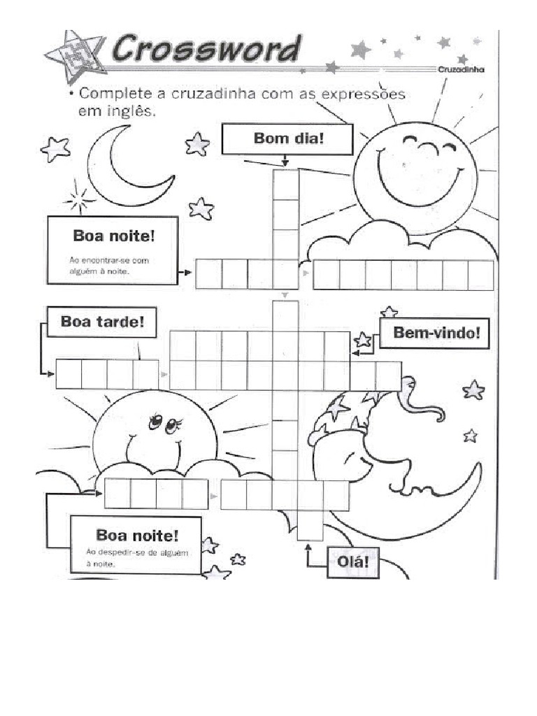 CROSSWORD (Cruzadinha) The Greetings | PDF