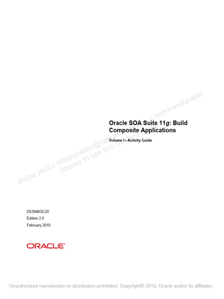 Oracle Soa Activity Guide Vol1 Pdf Proxy Server Databases
