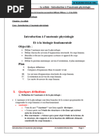 Cours de Physiologie Humaine | PDF | Cellule (Biologie) | Physiologie