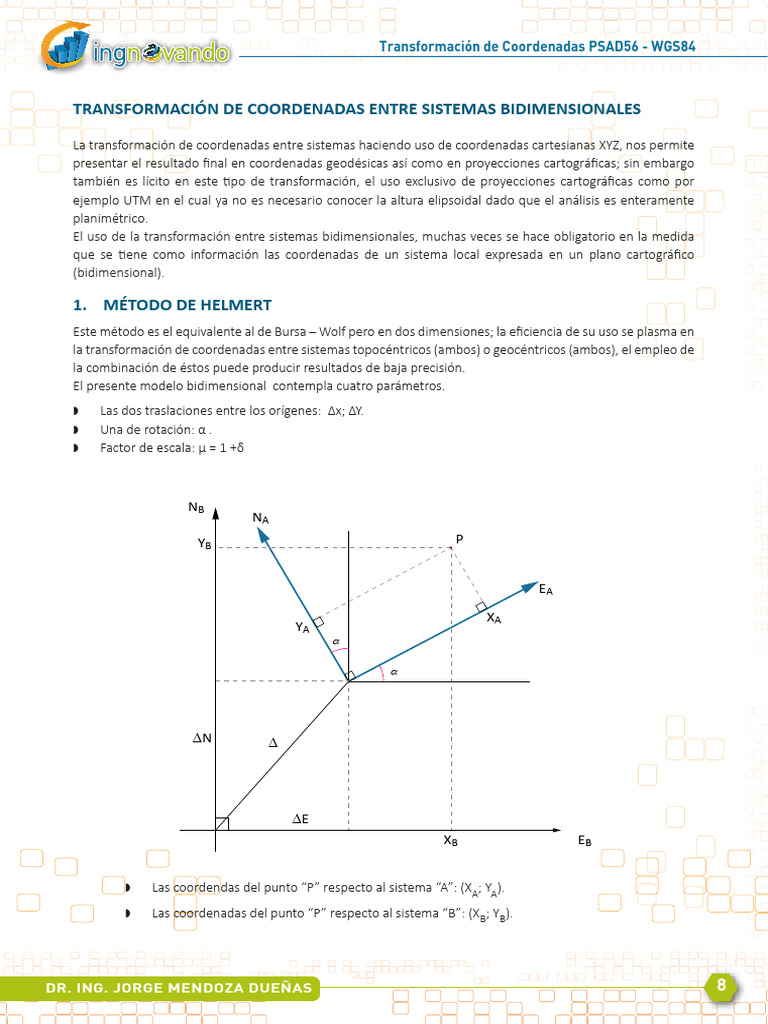 Transformación de Coordenadas PSAD56 - WGS84 03.03.2022-8-55 | PDF | Sistema coordinado ...