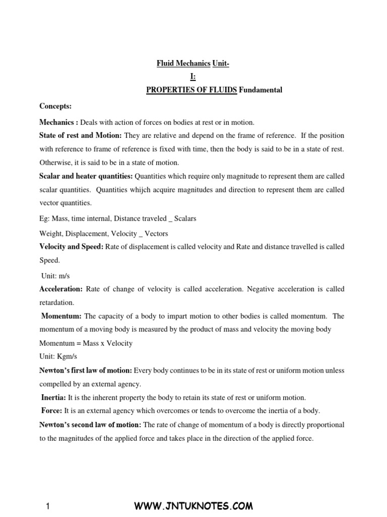 FM & HM - Unit-1 | PDF | Pressure Measurement | Pressure