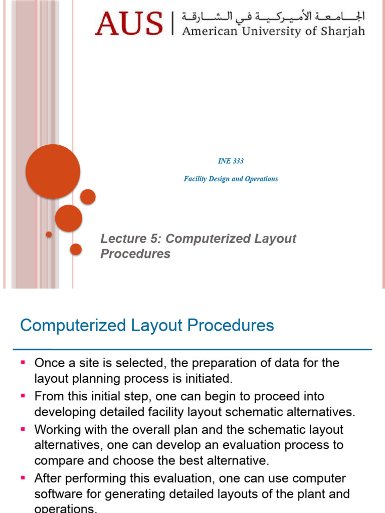 5 - Computerized Layout Procedures | PDF | Mathematical Optimization ...
