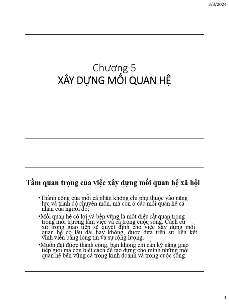 C5 Xay Dung Moi Quan He NVT | PDF