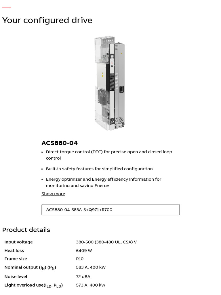 Acs880 04 583a 5+Q971+R700 | PDF