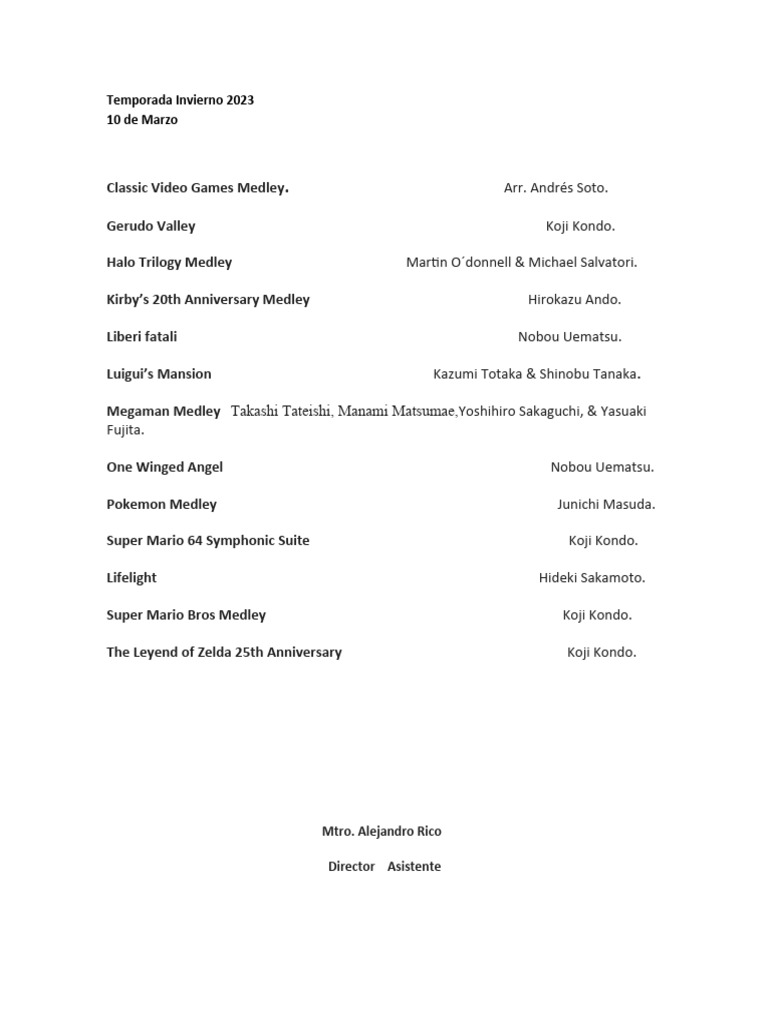 Notas Del Programa 10 Marzo 2023 | PDF | Musicología