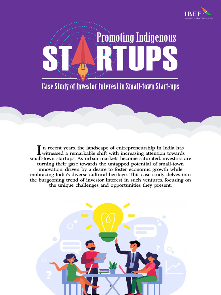 Promoting Indigenous Start Ups | PDF | Cost Of Living | Startup Company