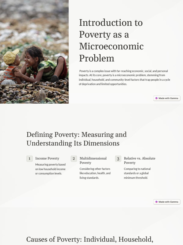 Introduction To Poverty As A Microeconomic Problem | PDF | Poverty ...