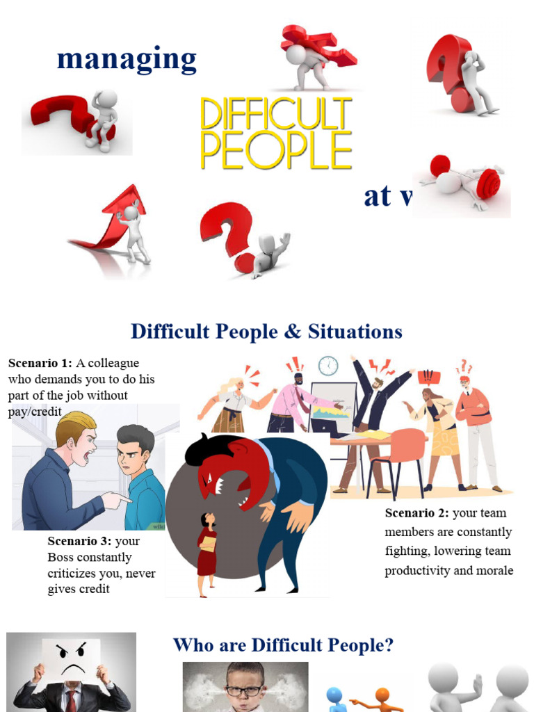 Managing Difficult People at Work Introduction S | PDF | Bullying ...