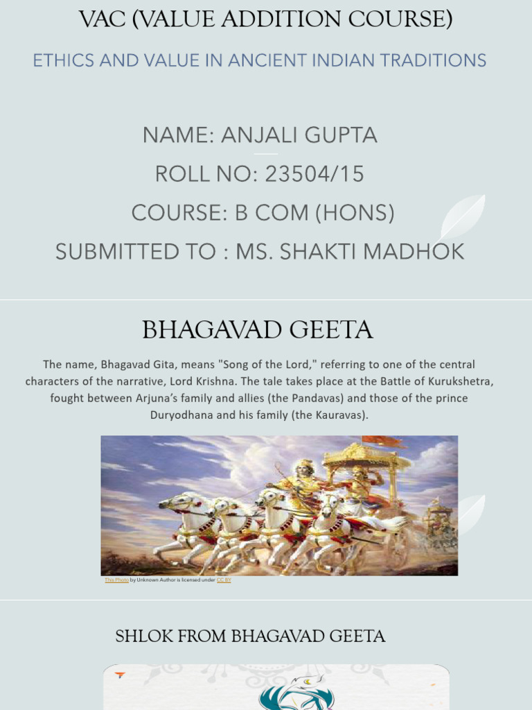 Anjali Gupta Vac Project | PDF | Kurukshetra | Spirituality