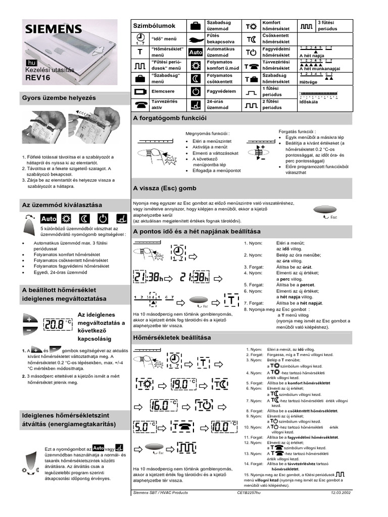 Siemens REV16 Magyar | PDF