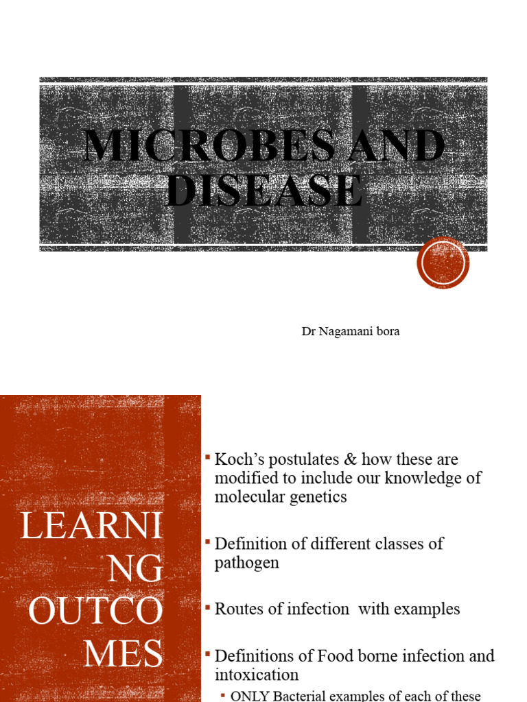Lecture 19 Microbes And Disease Dr Nbora 1 Pdf Pathogen Infection