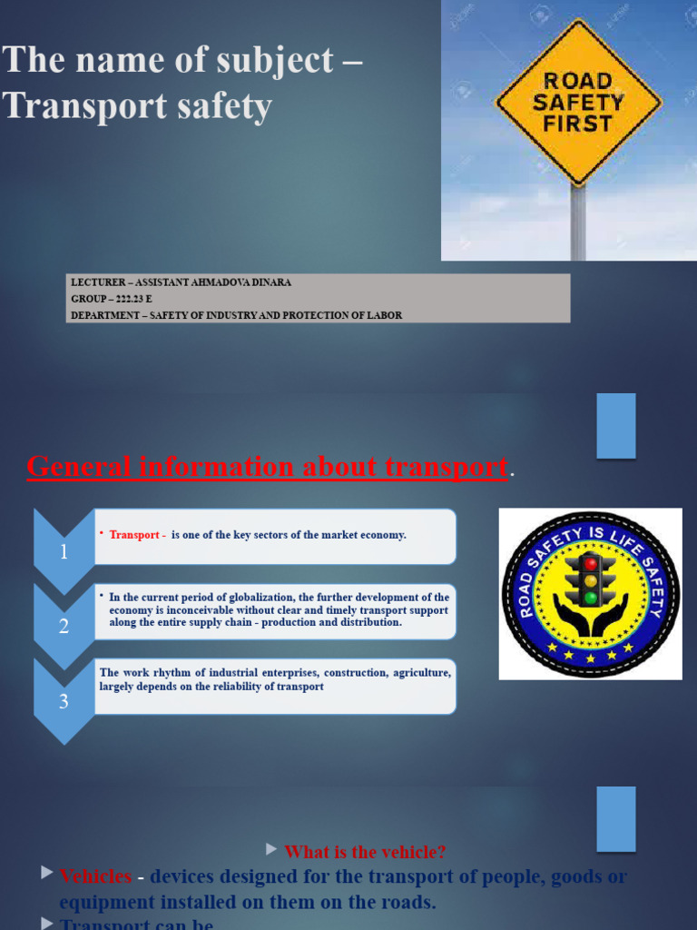 transport safety - lesson 1 | PDF | Transport | Cargo