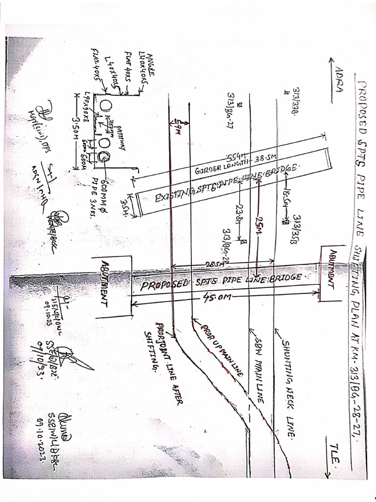 Shifting of STPS Pipe Line at BJE YARD | PDF