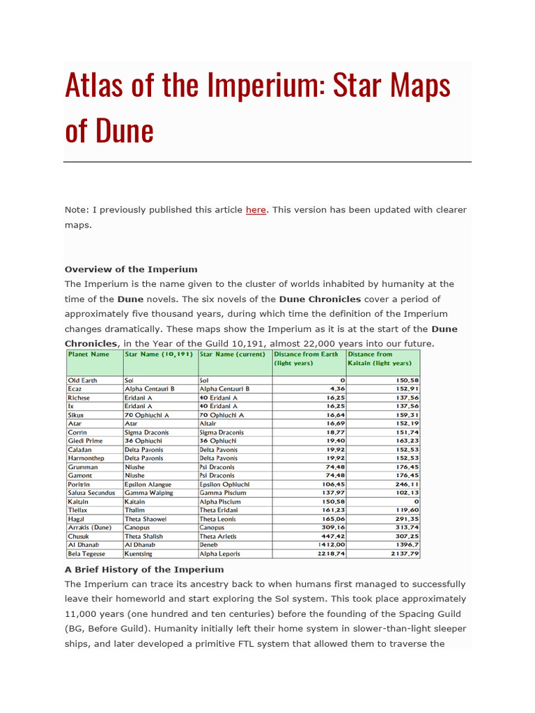 Atlas of The Imperium | PDF | Dune (Franchise) | Transhumanist Books