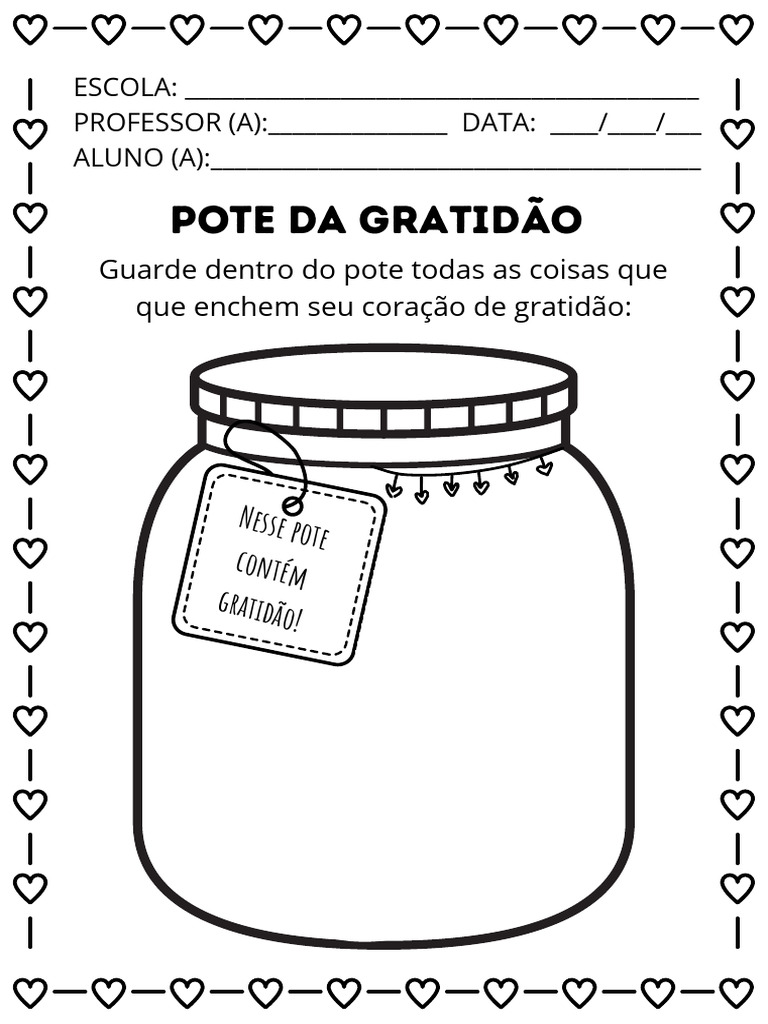 Atividade Pote Da Gratidao Pedagogia Brincante pf47xc | PDF