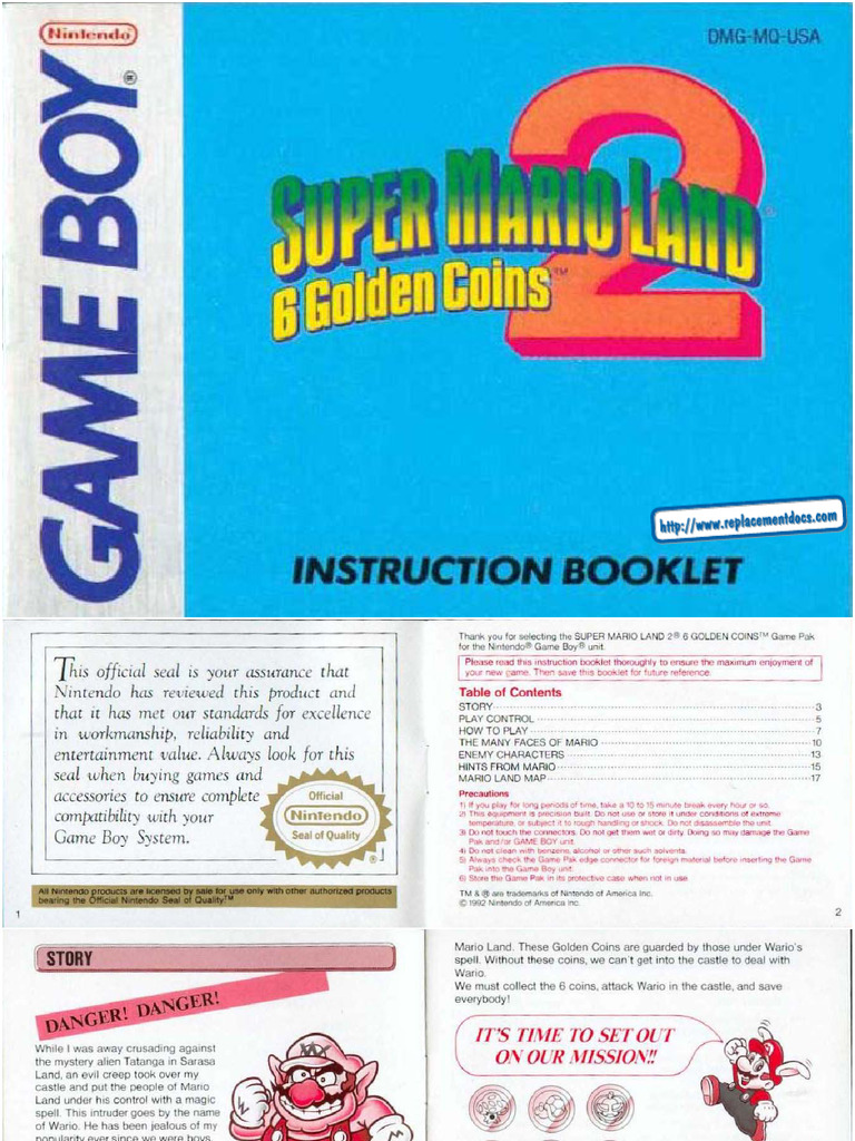 Super Mario Land 2 - Manual - GB | PDF