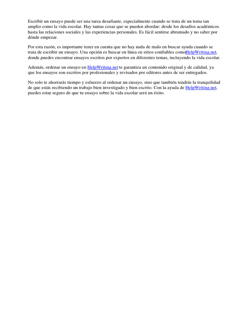 Ensayo Sobre La Vida Escolar | PDF | Scribd | Computing