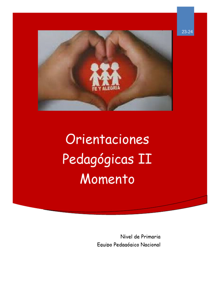 Orientaciones II Momento Pedagógico23-24 | PDF | Evaluación | Cognición