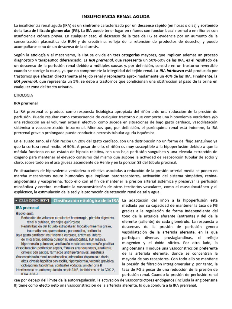 IRA y IRC (1) | PDF | Angiotensina | Riñón